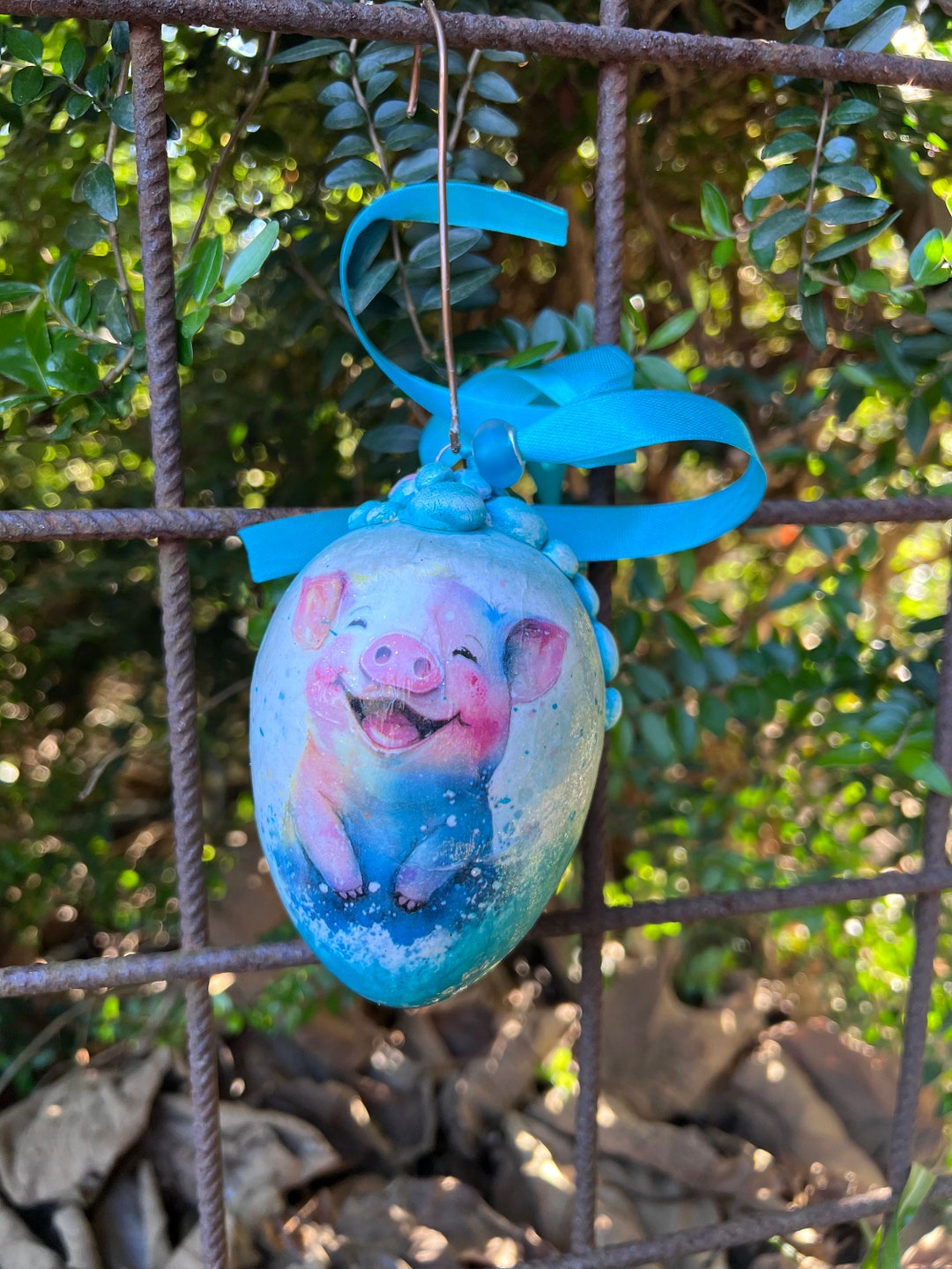 Easter Whimsical Pig Egg, Funny Spring Unbreakable Decor, Cute Farm ...