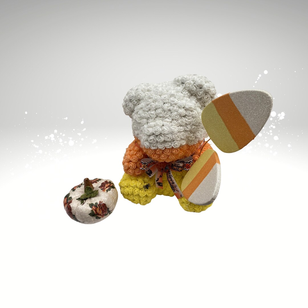 Candy Corn Bear, Floral Pumpkin, Decorative Pumpkins, Fall Bowl Fillers ...