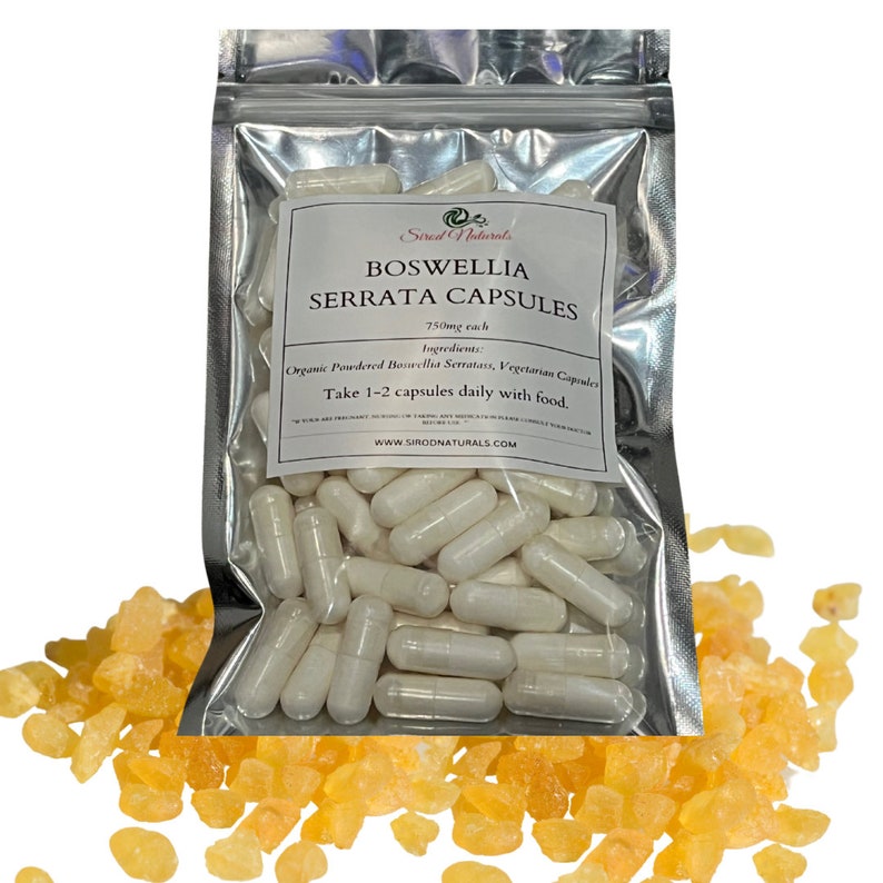 Boswellia Serrata/frankincense Capsules 750mg Vegan Capsules - Etsy