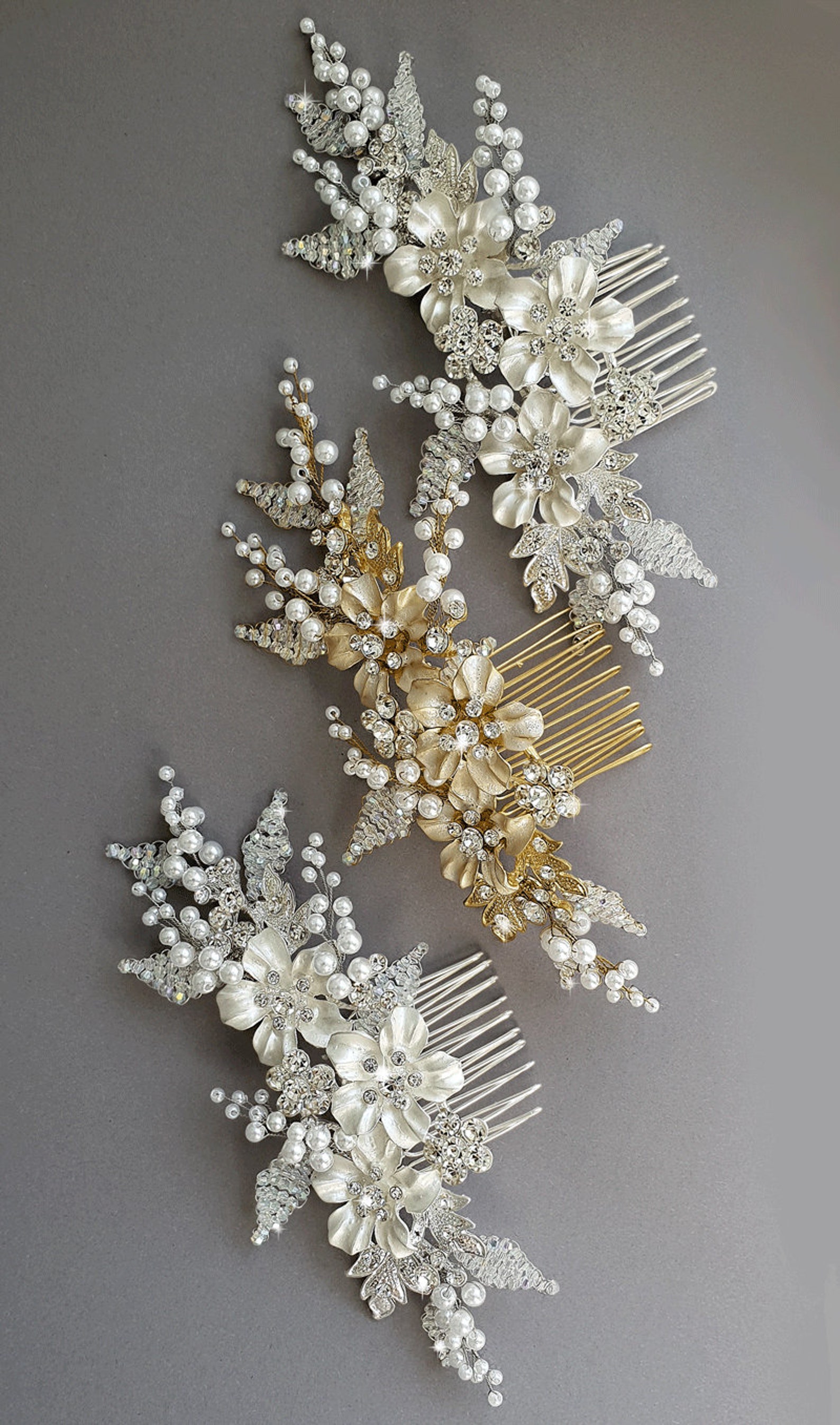 Bridal Hair Comb Rhinestone Hair Comb Crystal Hair Comb Bridal Hair ...