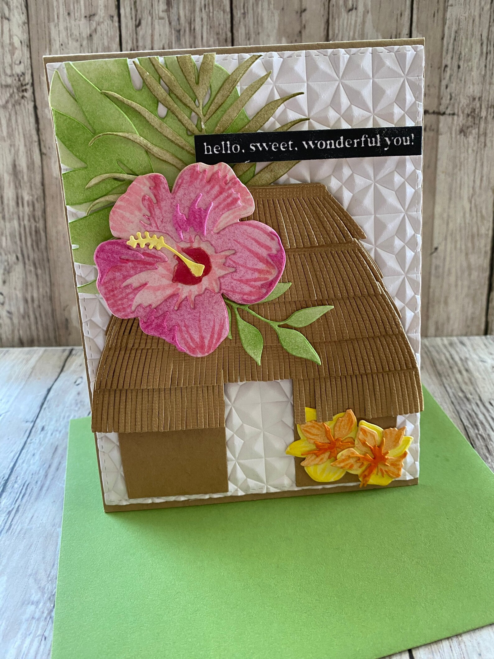 Tiki Greeting Card- Hibiscus Greeting Card- Thinking of You Card ...