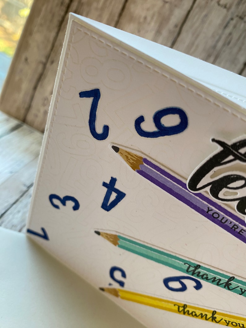 Math Teacher Card- Teacher Card- Teacher Thank You Card- School Card ...