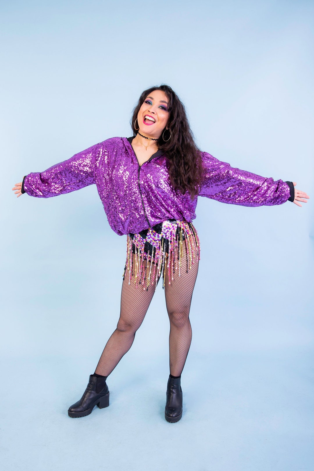 Lilac Sequin Bomber Jacket. Great Sequin Jacket for Women and Men. the ...