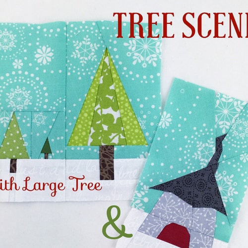 Tree Scene W/ Tomte House Quilt Block no. 5 Large Tree & - Etsy