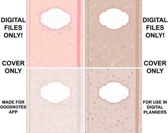 Assorted Goodnotes Digital Planner Journal Notebook Covers, 4 Designs ...