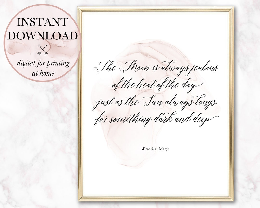 DIGITAL - Moon & Sun Quote, Practical Magic, Magick, Witch, Pagan ...