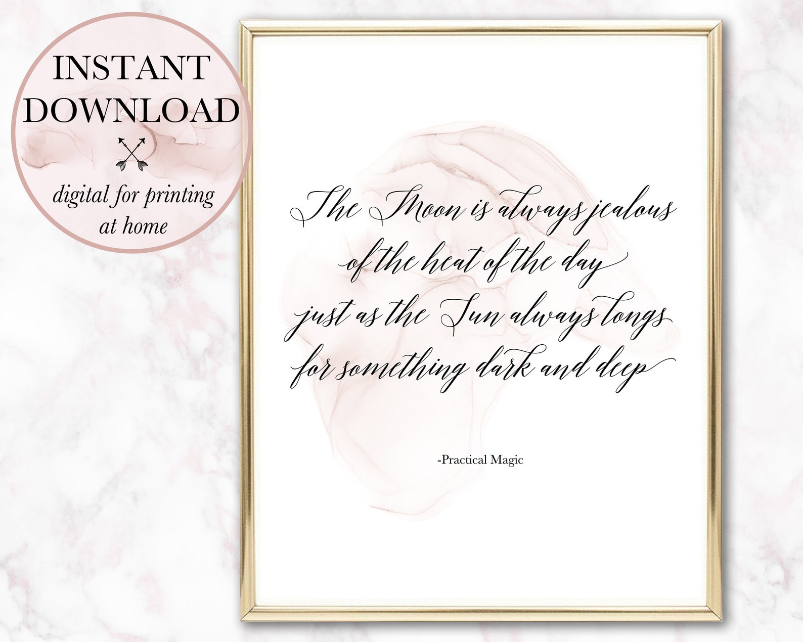 DIGITAL - Moon & Sun Quote, Practical Magic, Magick, Witch, Pagan ...