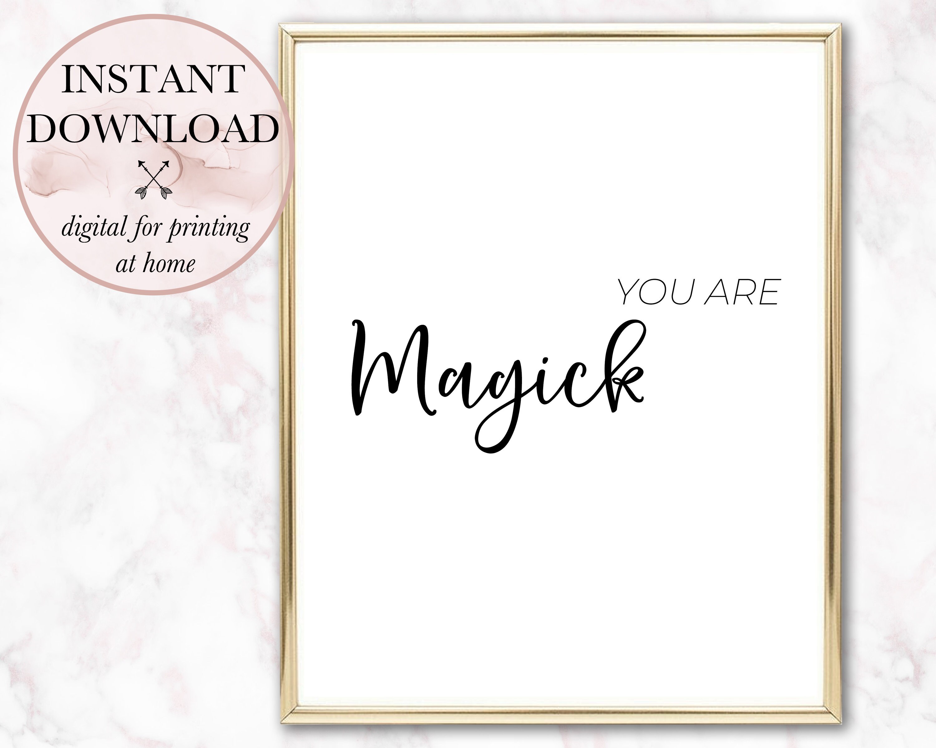 DIGITAL - You Are Magick Wall Art Poster Print, Magic, Simplistic ...