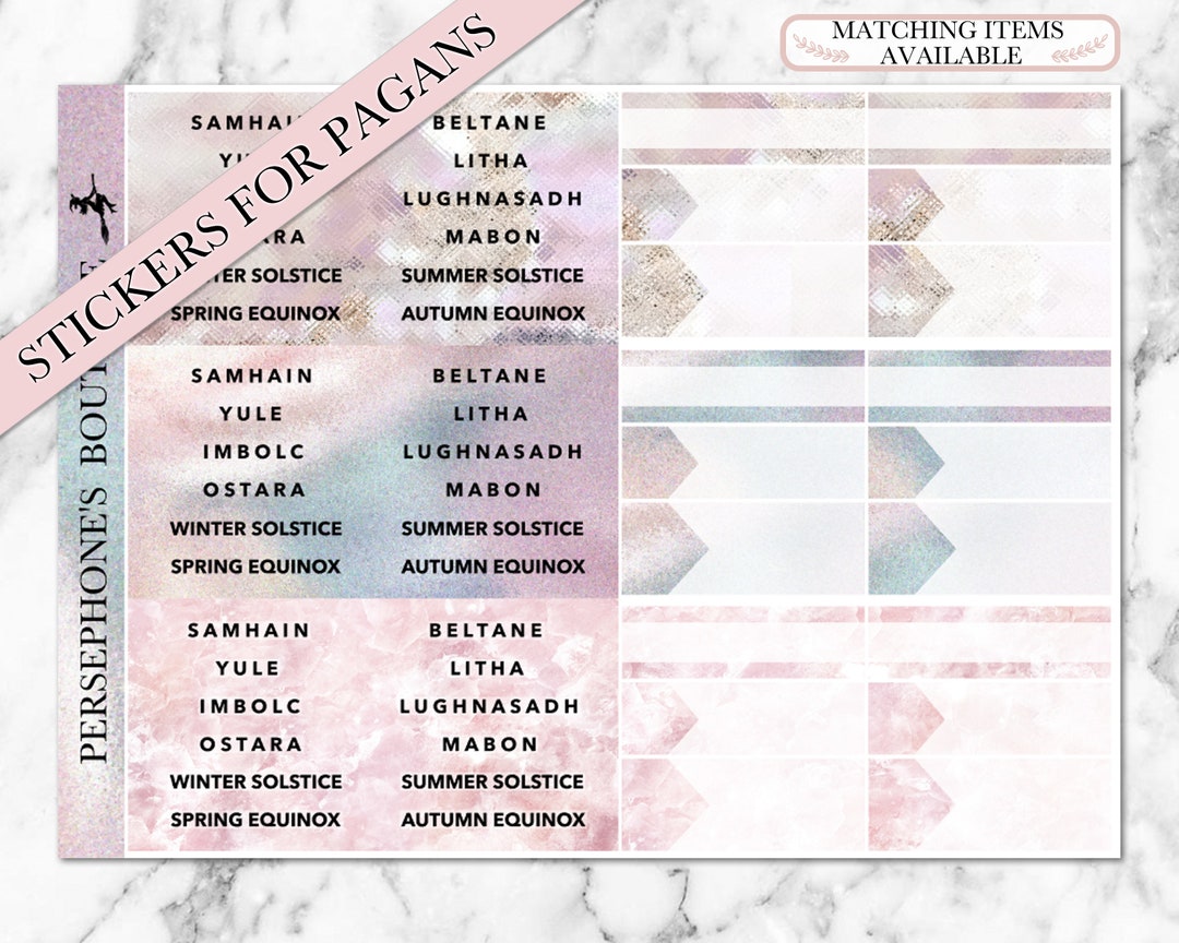 Sabbat Markers | Textured | Pagan | Planner Stickers | Trackers ...