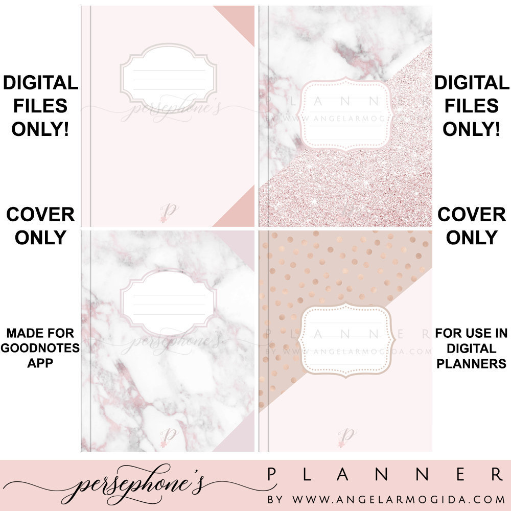 Assorted Goodnotes Digital Planner Journal Notebook Covers, 4 Designs ...