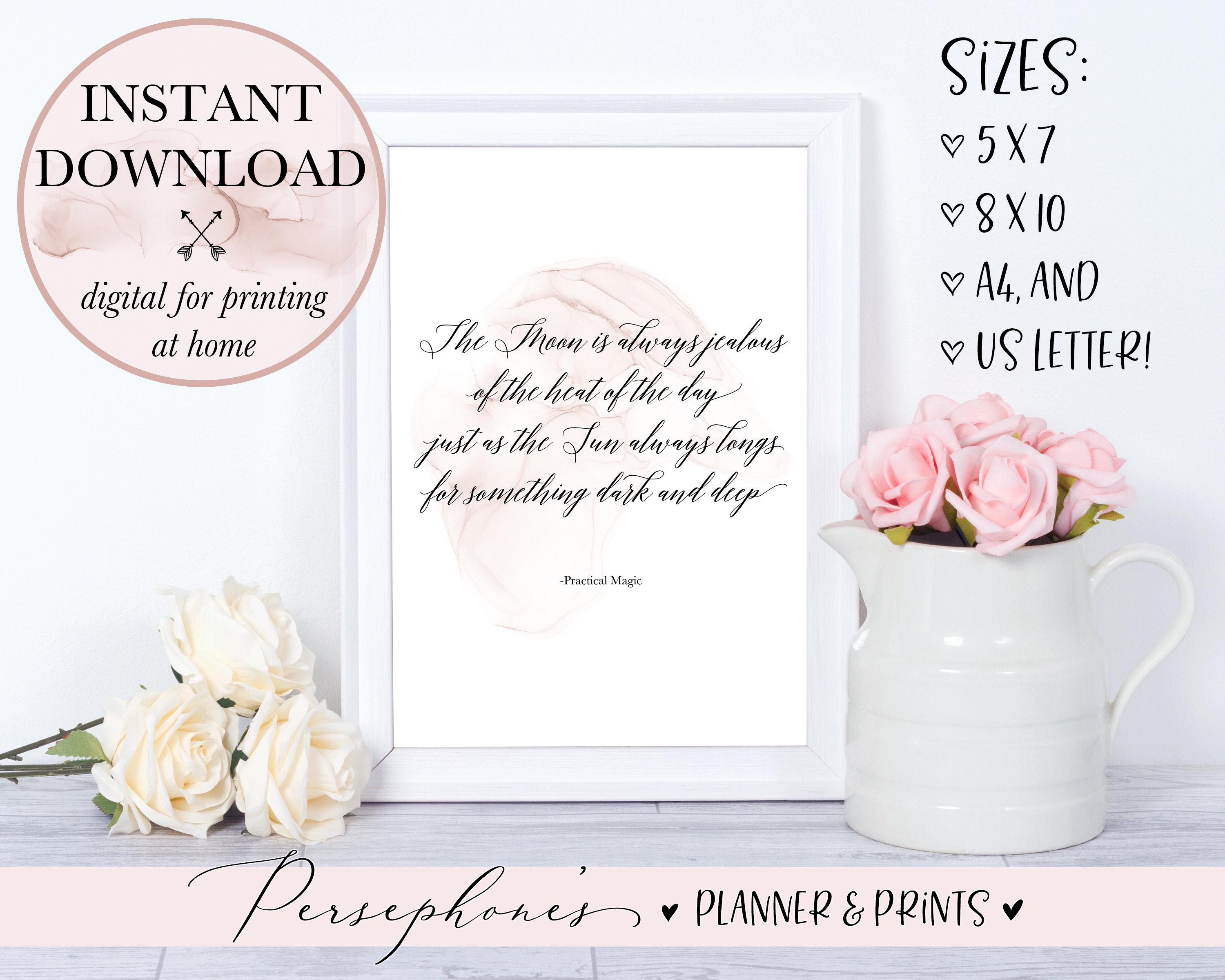 DIGITAL - Moon & Sun Quote, Practical Magic, Magick, Witch, Pagan ...