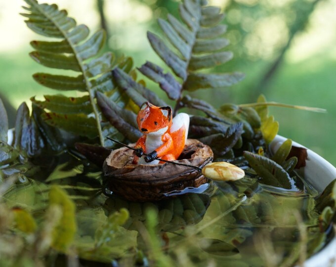 Miniature Sailing Fox Miniature Fox Clay Fox Sailing Fox - Etsy