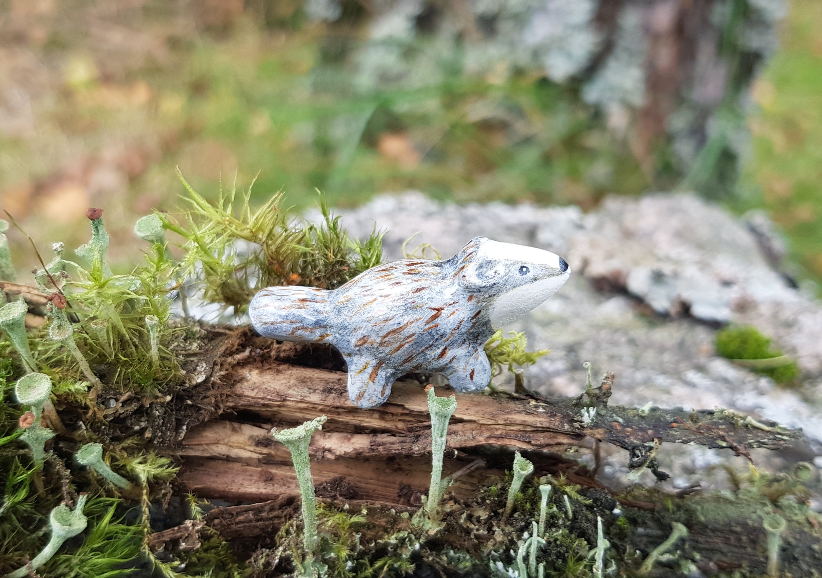 Miniature Badger Badger Figurine Handmade Clay Badget Clay - Etsy