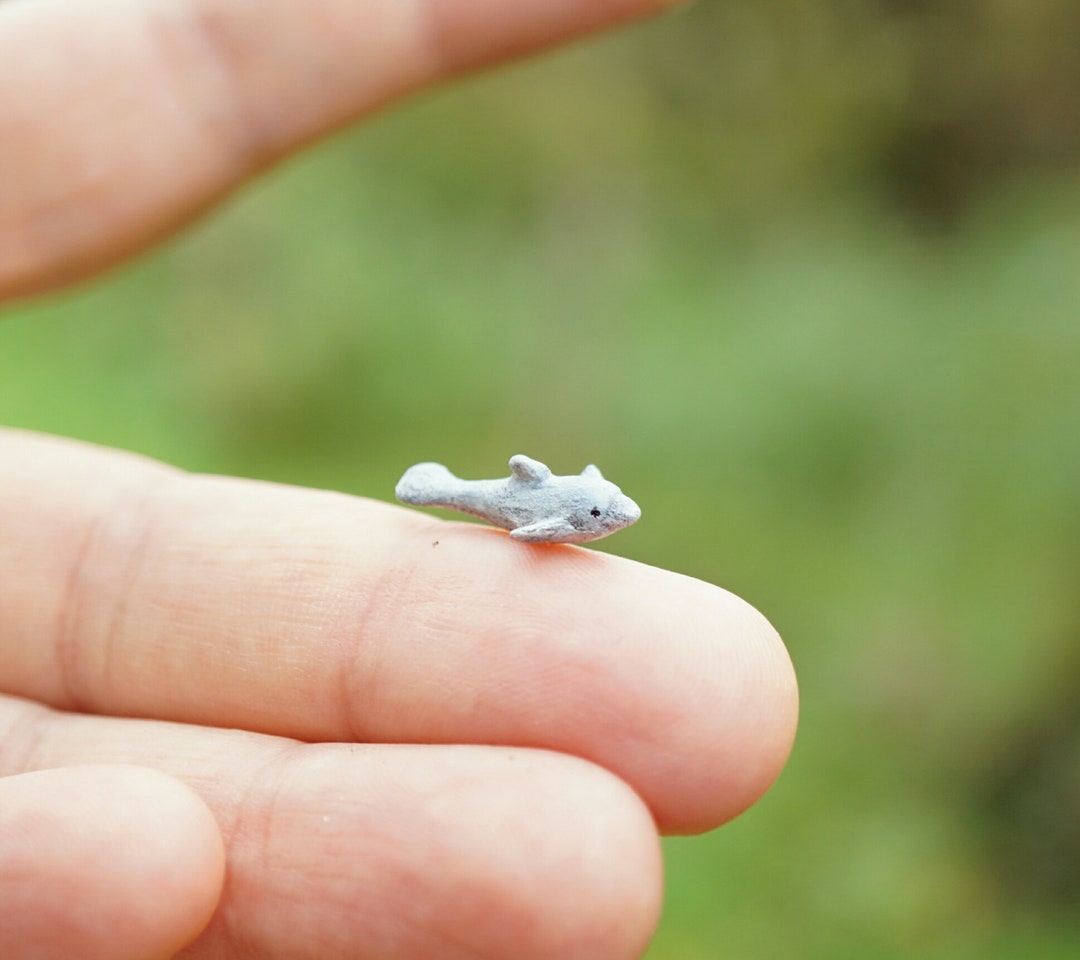 Tiny Dolphin, Miniature Dolphin, Handmade Dolphin, Clay Dolphin, Fairy ...