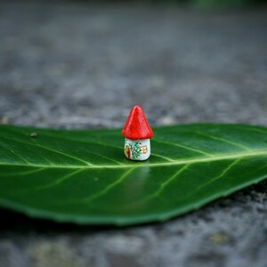 Miniature Red Roof House, Miniature Clay House, Tiny Clay House, Tiny ...