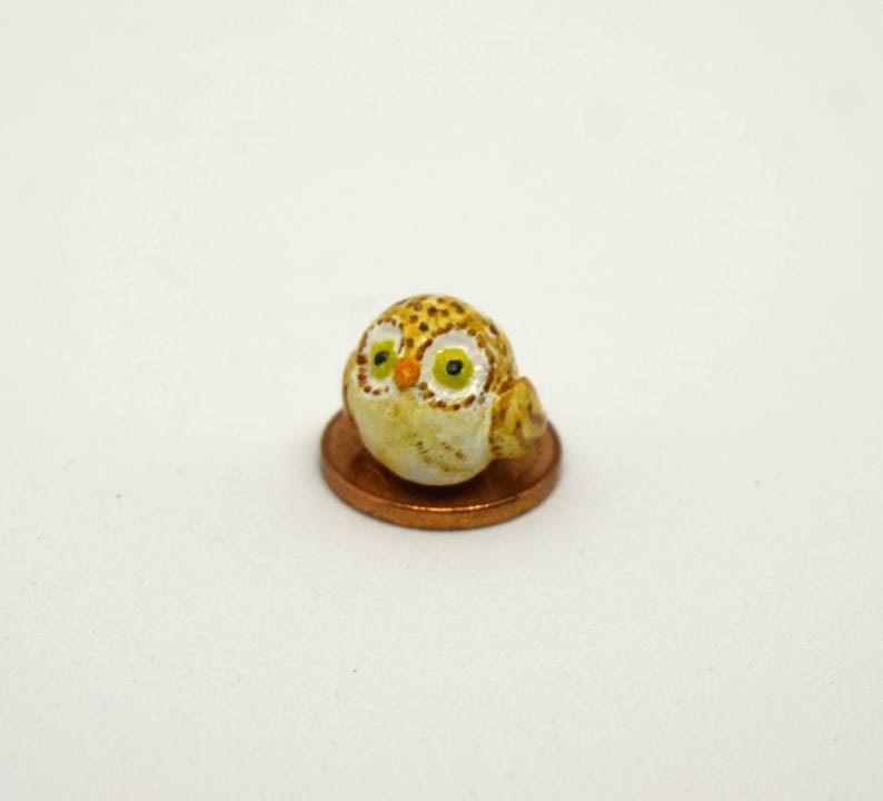 Micro Owl Miniature Owl Miniature Owl Figurine Clay Owl - Etsy