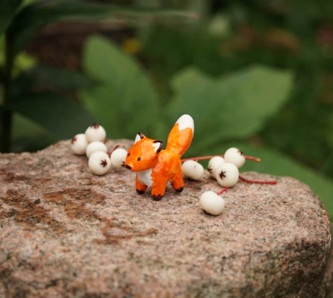 Miniature Red Fox, Miniature Fox, Miniature Animal, Fairy Garden ...