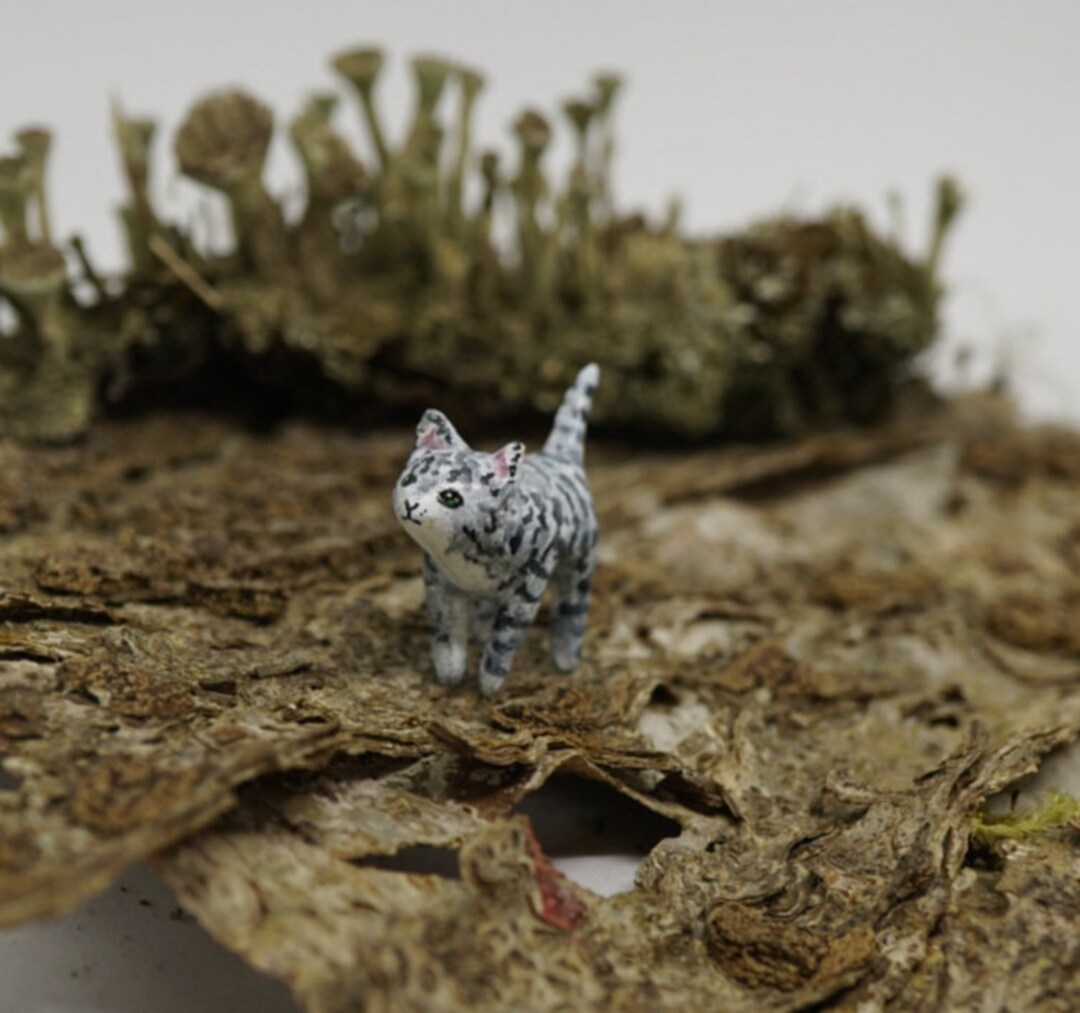 Miniature Handmade Cat Clay Cat Miniature Cattiny Cat Cat - Etsy