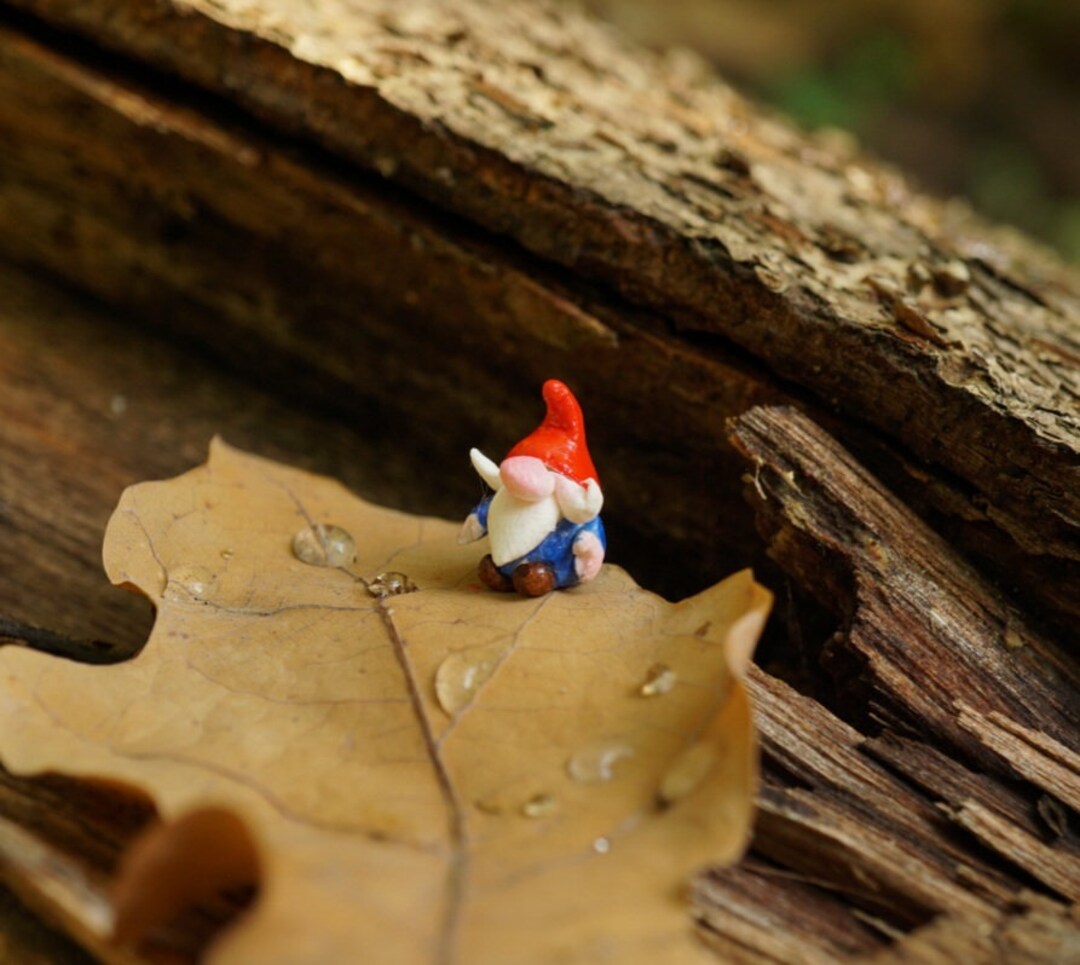Tiny Gnome, Miniature Gnome, Cute Gnome, Clay Gnome, Handmade Gnome ...