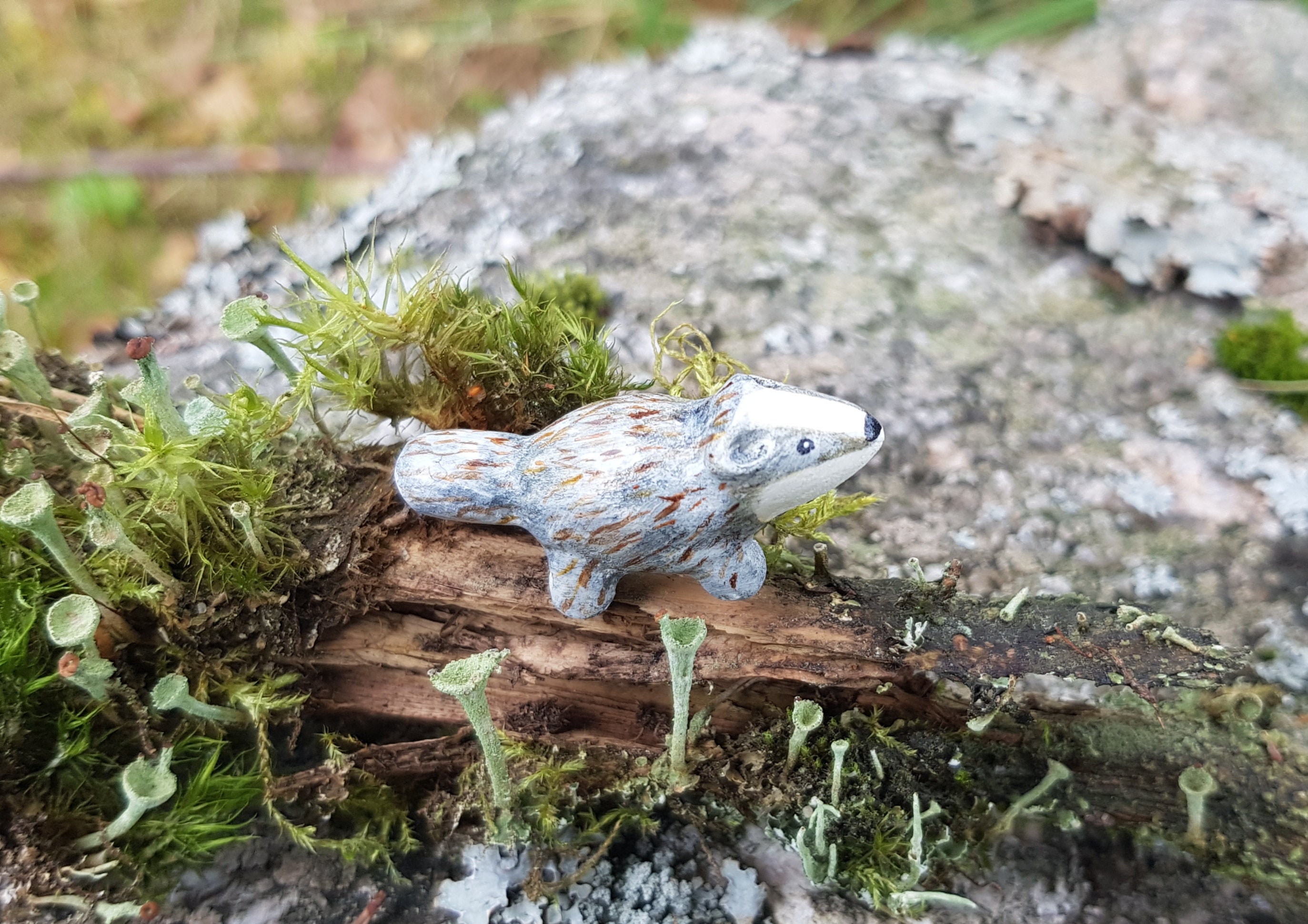 Miniature Badger Badger Figurine Handmade Clay Badget Clay - Etsy