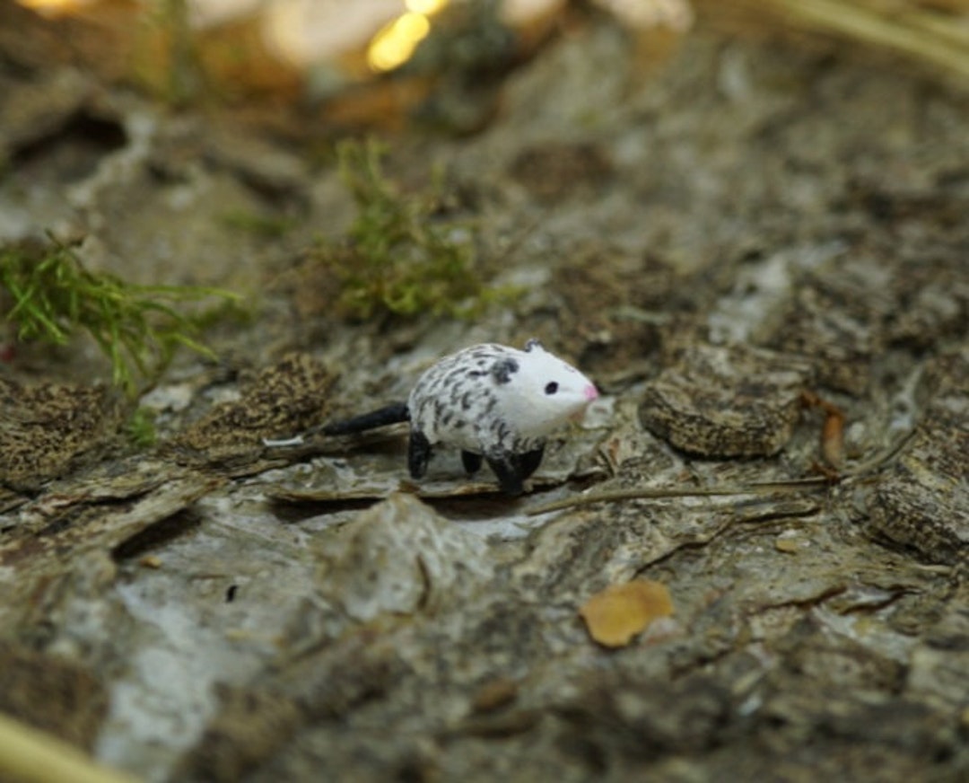 Miniature Opossom, Clay Opossum Figurine, Tiny Opossum - Etsy