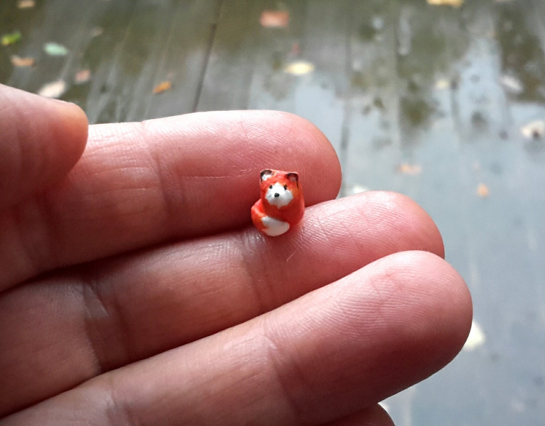 Micro Fox Micro Red Fox Miniature Fox Miniature Clay - Etsy Australia