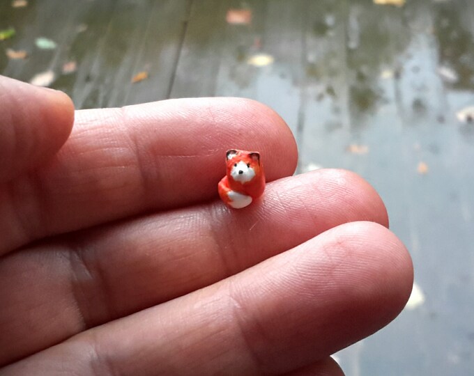 Micro Fox, Micro Red Fox, Miniature Fox, Miniature Clay Animal, Clay ...