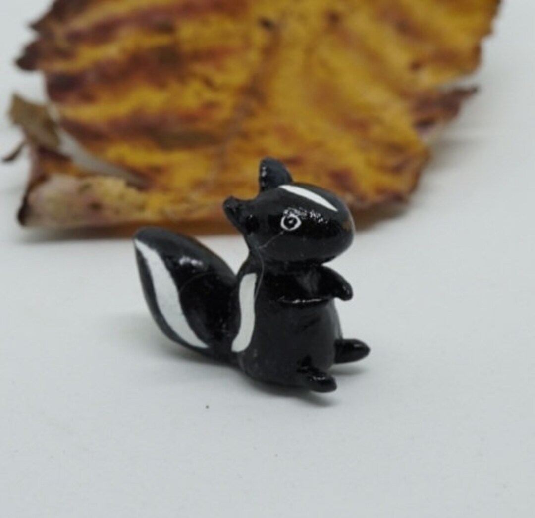 Miniature Skunk, Handmade Skunk, Clay Skunk, Skunk Figurine ...