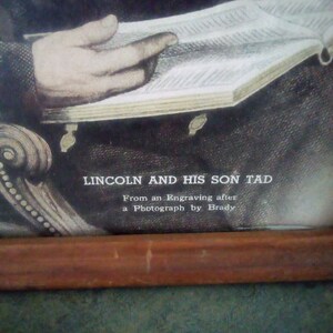 Framed Lincoln and His Son Tad Picture, Courtesy of the Old Print Shop ...