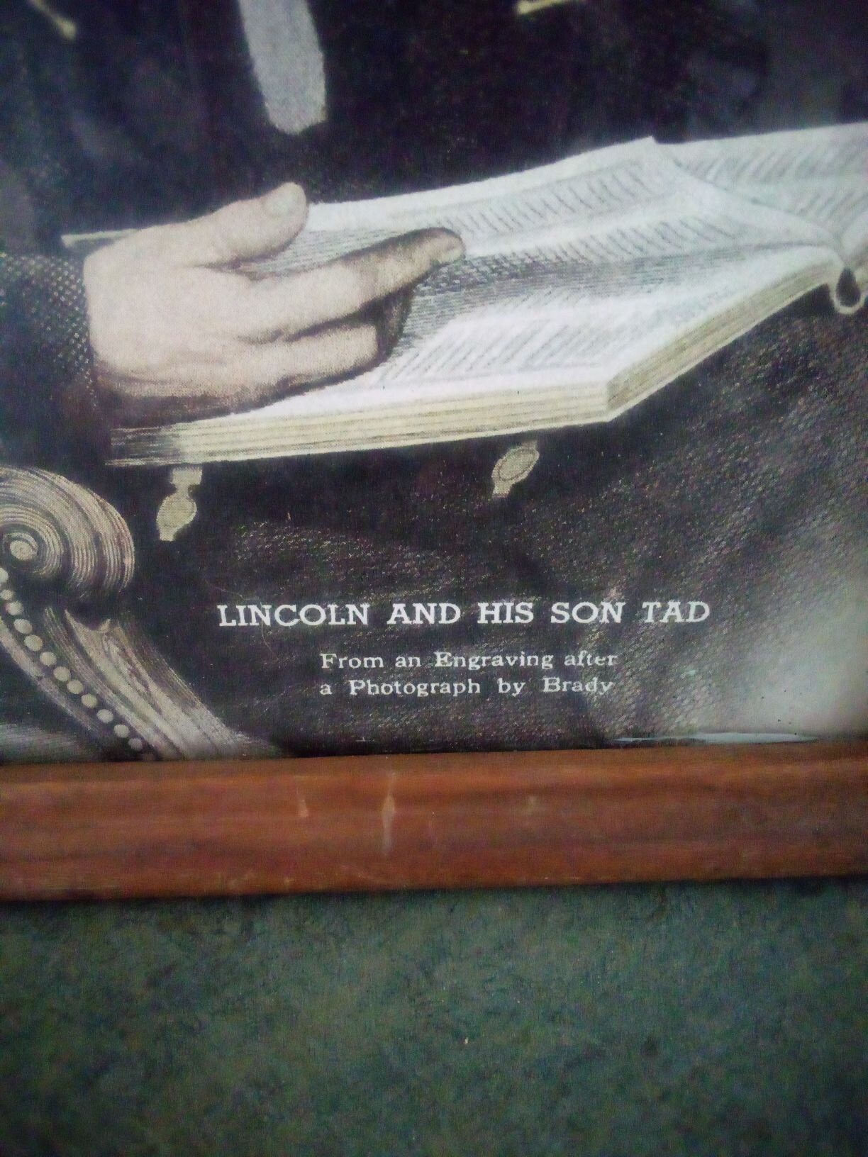 Framed Lincoln and His Son Tad Picture, Courtesy of the Old Print Shop ...
