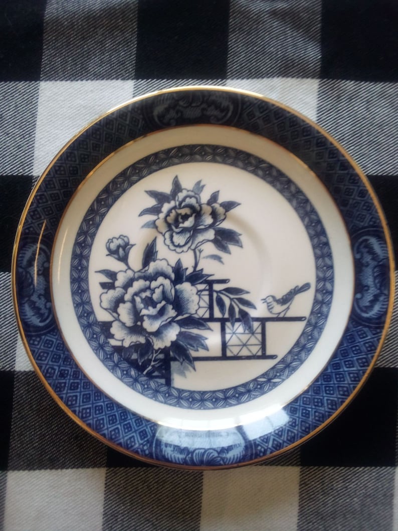 Delicate Ironstone Ware Teacup and Saucer Made in Occupied Japan Blue ...