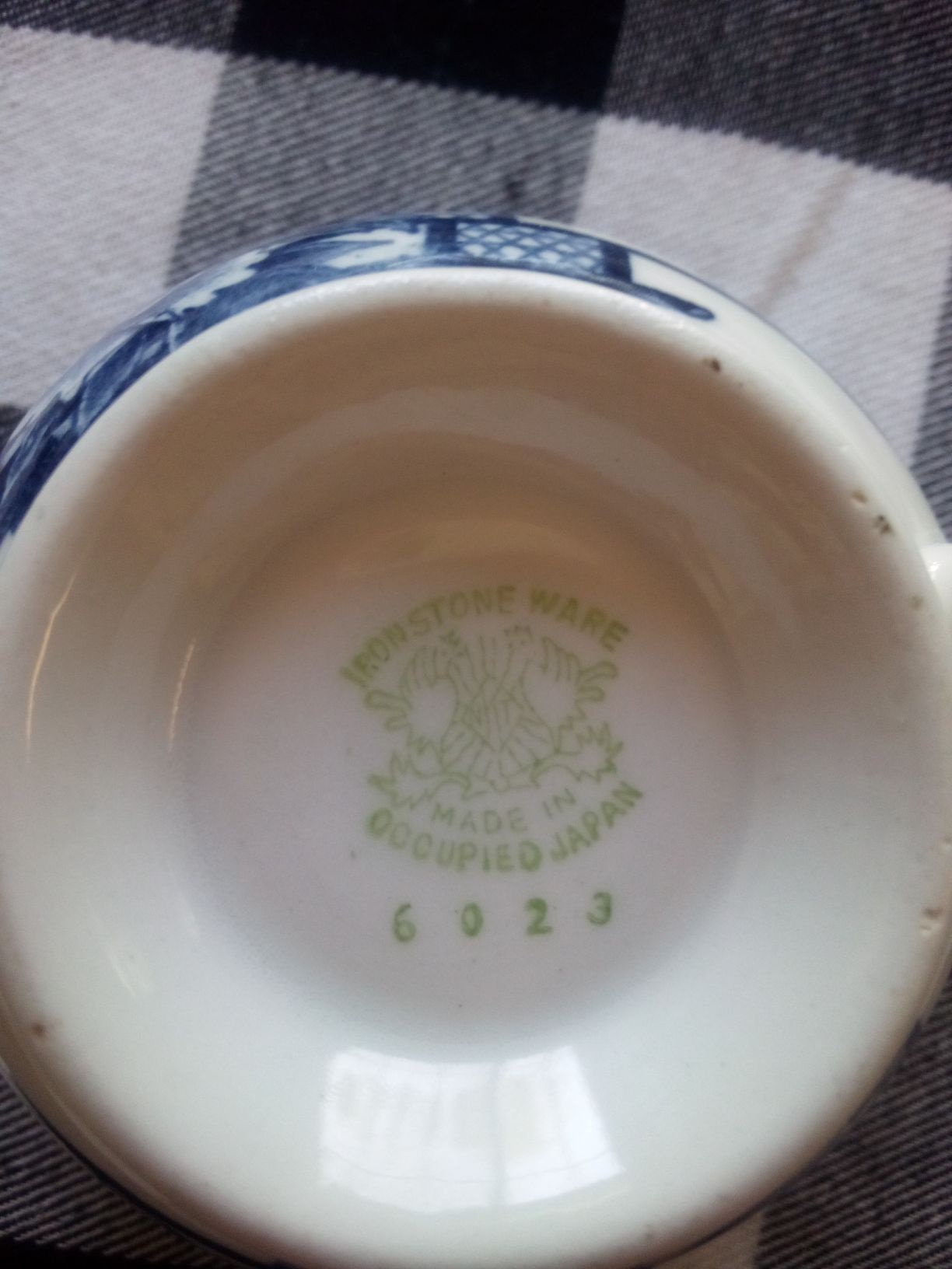 Delicate Ironstone Ware Teacup and Saucer Made in Occupied Japan Blue ...