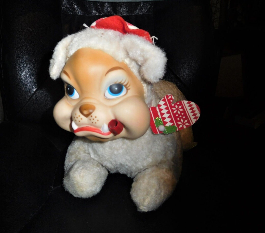 Free Shipping Vintage Antique RUSHTON 13 Rubber Face Bulldog Doll ...