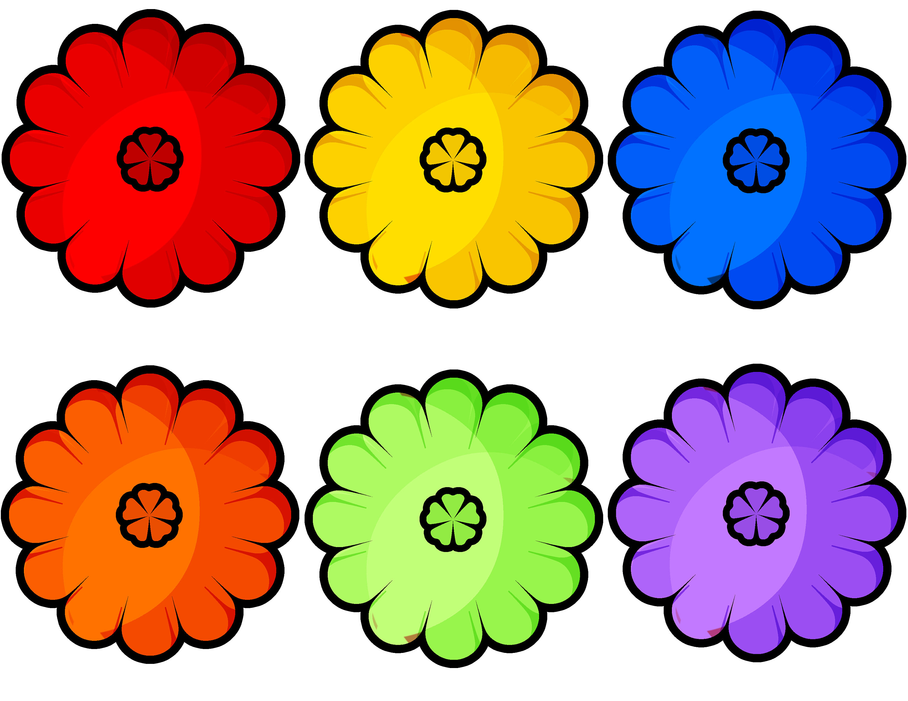 Flower Pot Color Sorting Toddler Preschool Young Child Printable Color ...