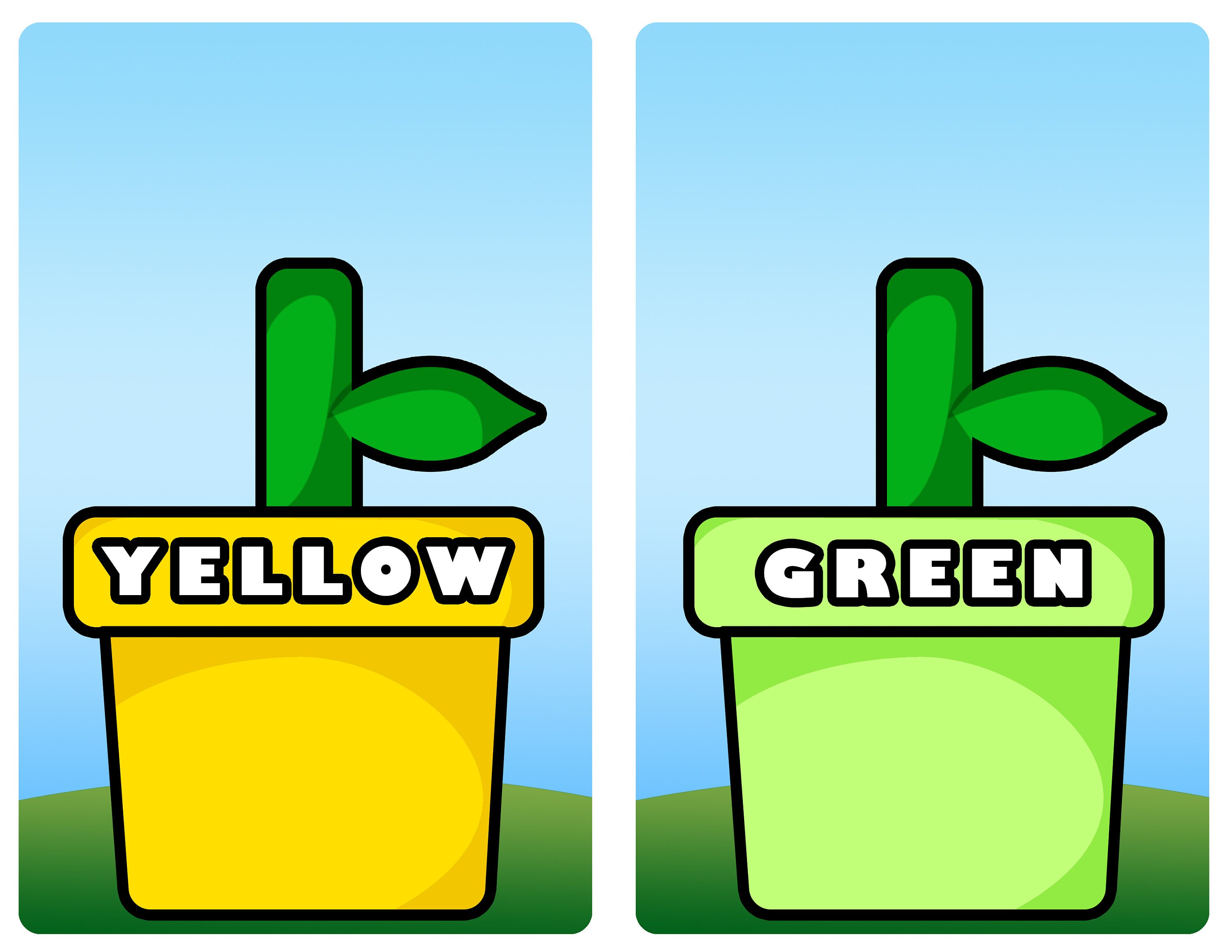 Flower Pot Color Sorting Toddler Preschool Young Child Printable Color ...