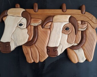 Wooden intarsia | Etsy