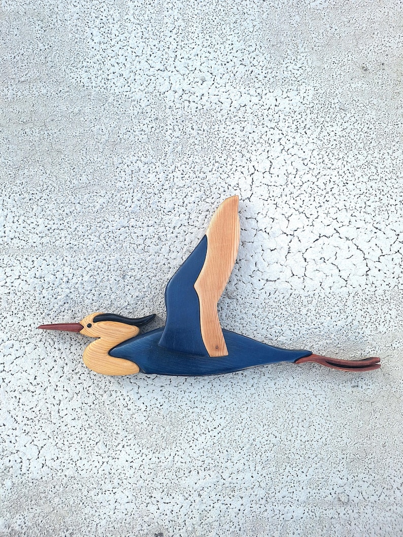 Blue Heron Pair Intarsia Wood Art, 3D Wall Decor - Etsy