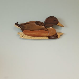 DUCK INTARSIA Woodworking, Home Decor, Wall Decor, Animal, Birds ...