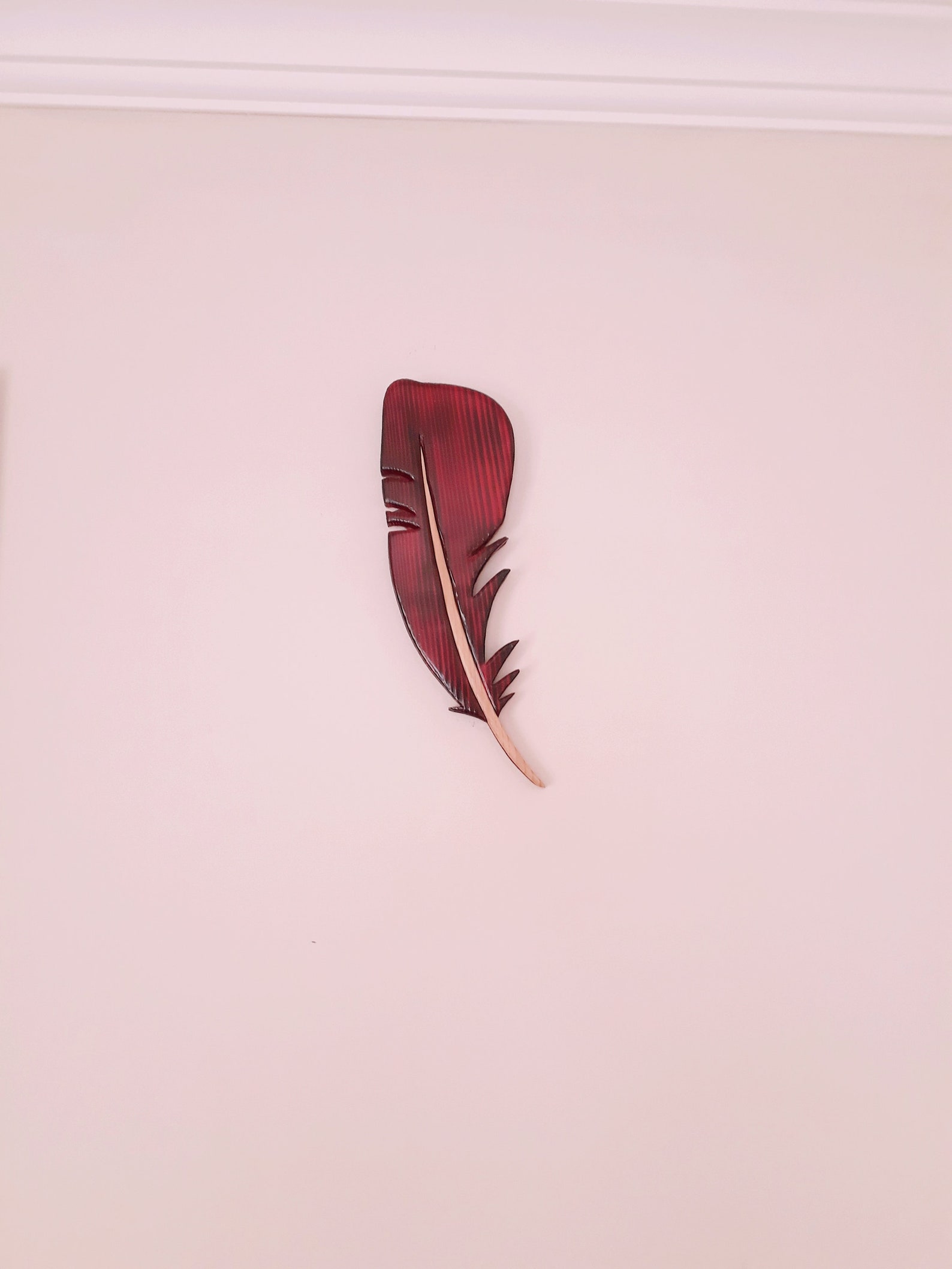 RED BİRDS FEATHER , Home Decor, 3d Wall, Feather, Wall Decor, Wall ...