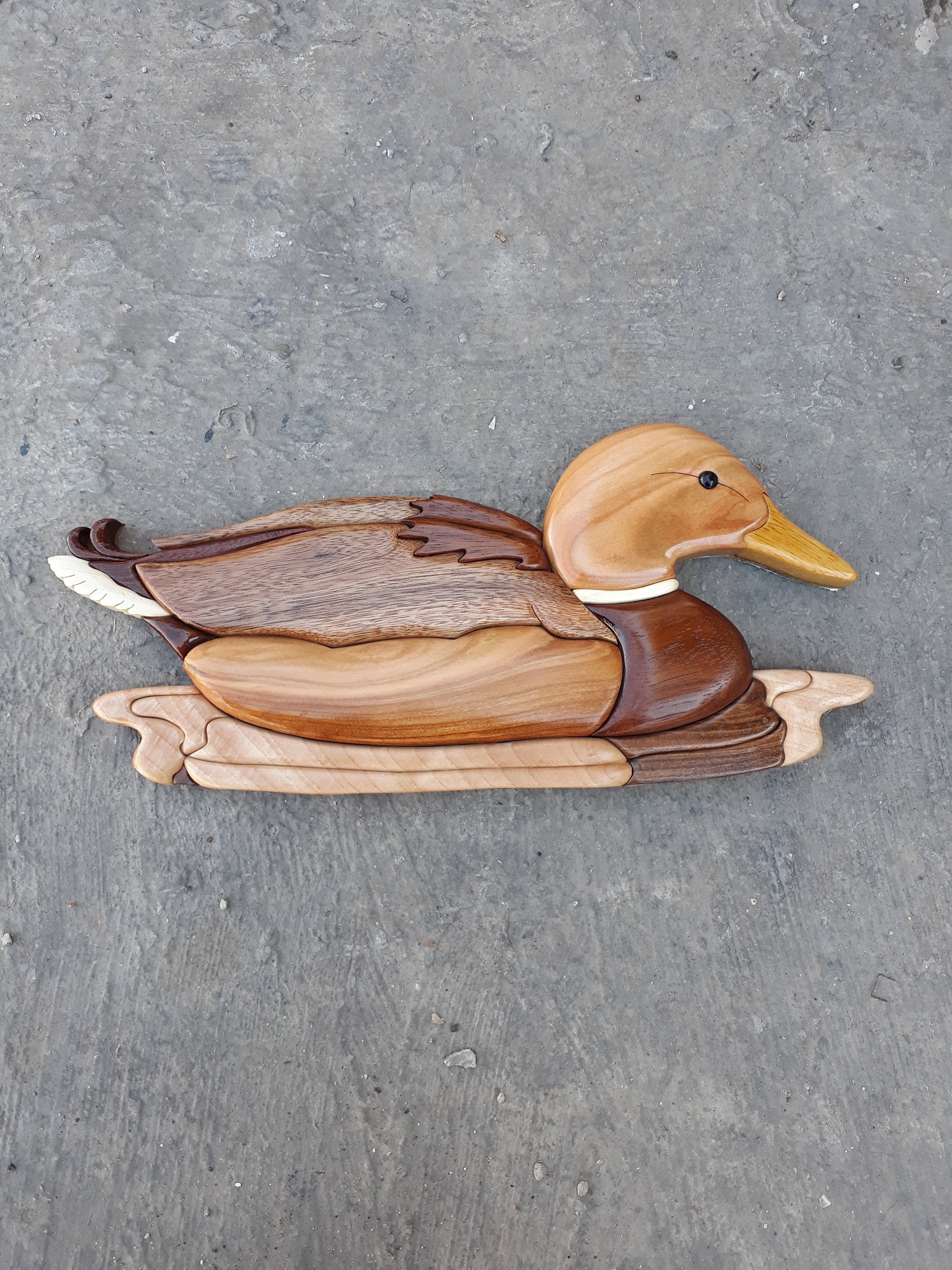 DUCK INTARSIA Woodworking, Home Decor, Wall Decor, Animal, Birds ...