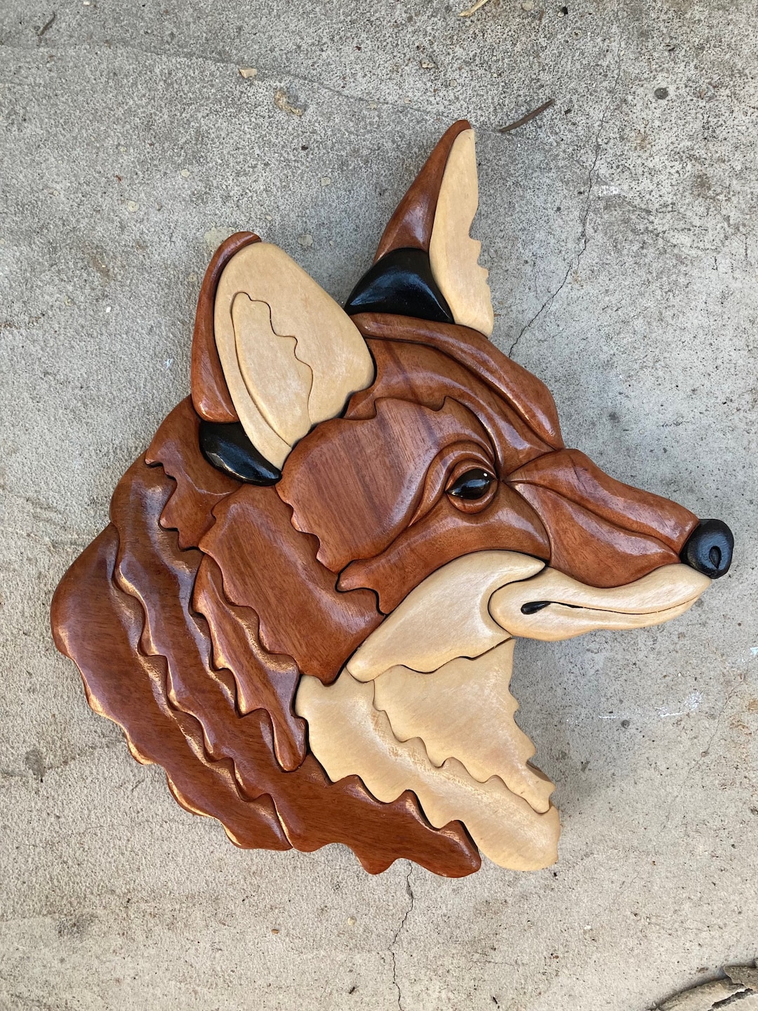 INTARSIA RED FOX , Intarsia, Intarsia Wooden Art, Wild Life, Home Decor ...