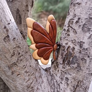 BUTTERFLY , Intarsia Wooden Art, Wild Life, Home Decor, Wall Decor ...