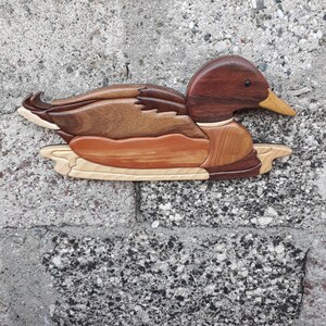 DUCK INTARSIA Woodworking, Home Decor, Wall Decor, Animal, Birds ...
