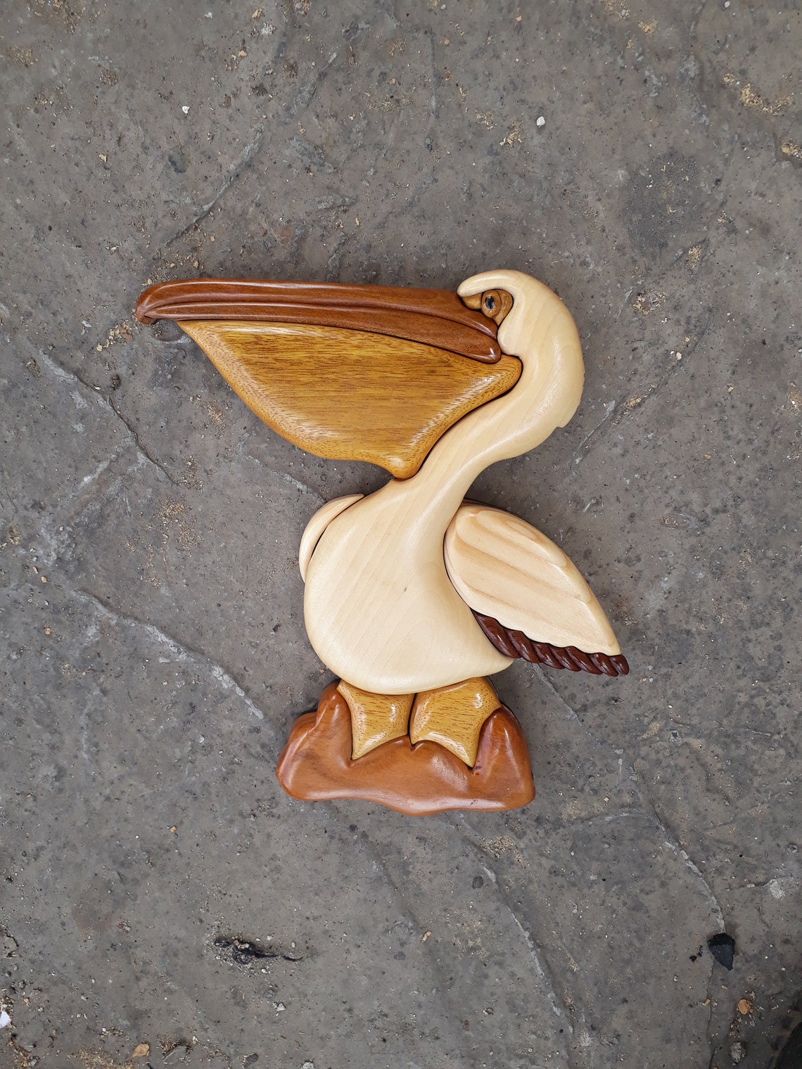 Pelican Intarsia Wood Wall Decor, 3D Wooden Carving - Etsy