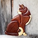İNTARSİA CAT , Intarsia Wooden Art, Home Decor, Wall Decor, Cat, Love ...