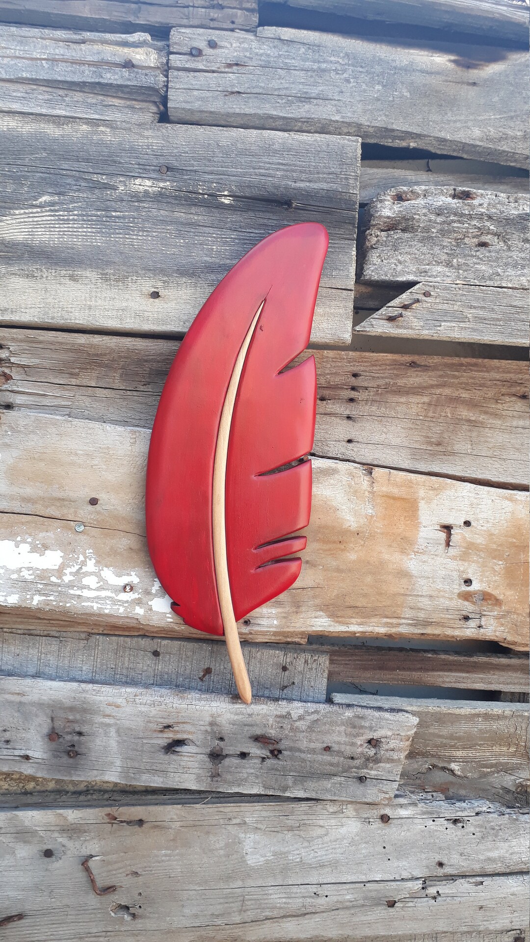 RED BİRDS FEATHER , Home Decor, Wall Decor, 3d Wall, 3d, Feather, Wall ...