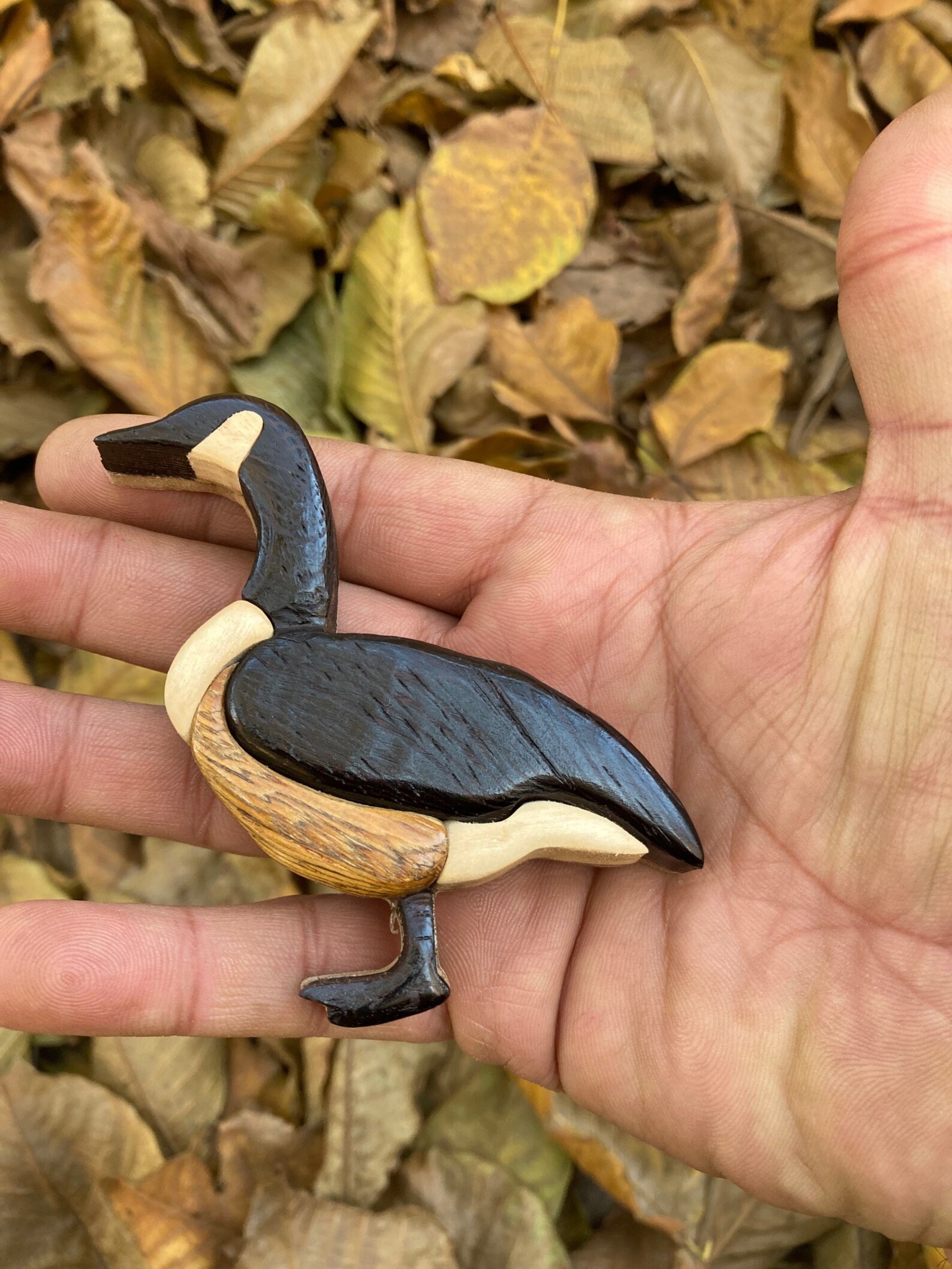 CANADA GOOSE Magnet Intarsia Intarsia Wooden Art Wild - Etsy