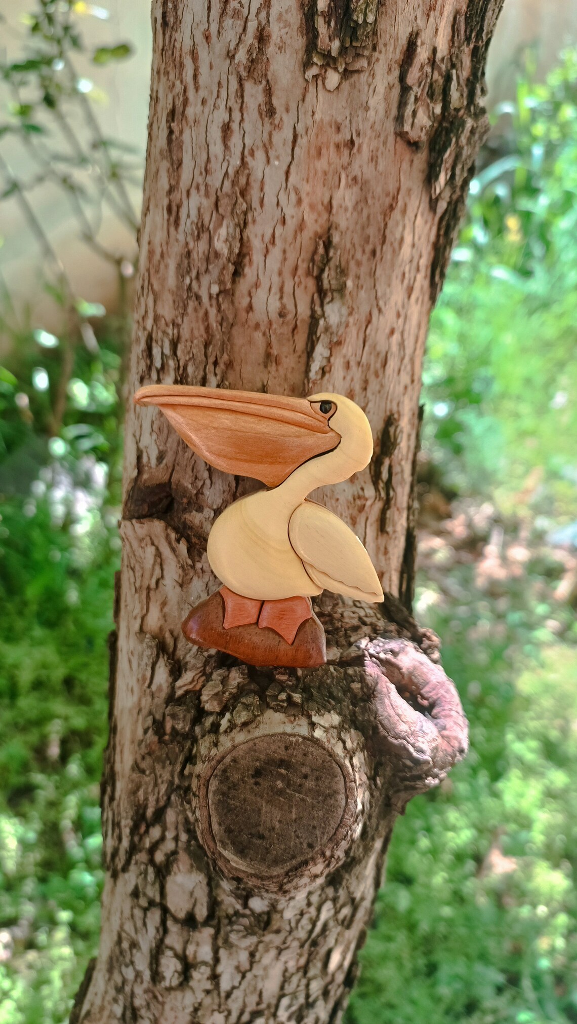 Handmade Intarsia Pelican Magnet, Wooden Animal Ornament - Etsy