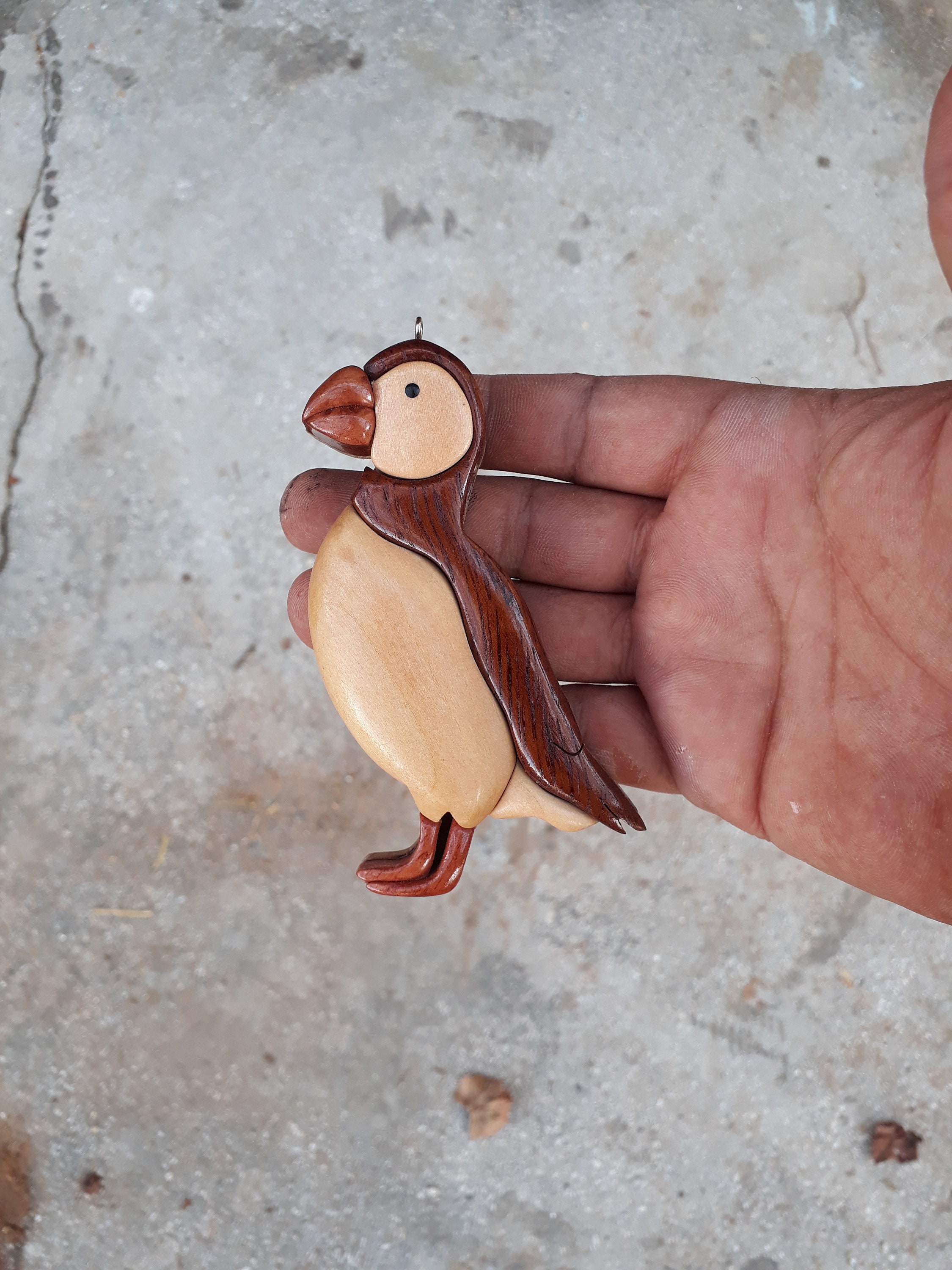 Atlantic Puffin Wooden Magnet Intarsia Wooden Art Ornament - Etsy