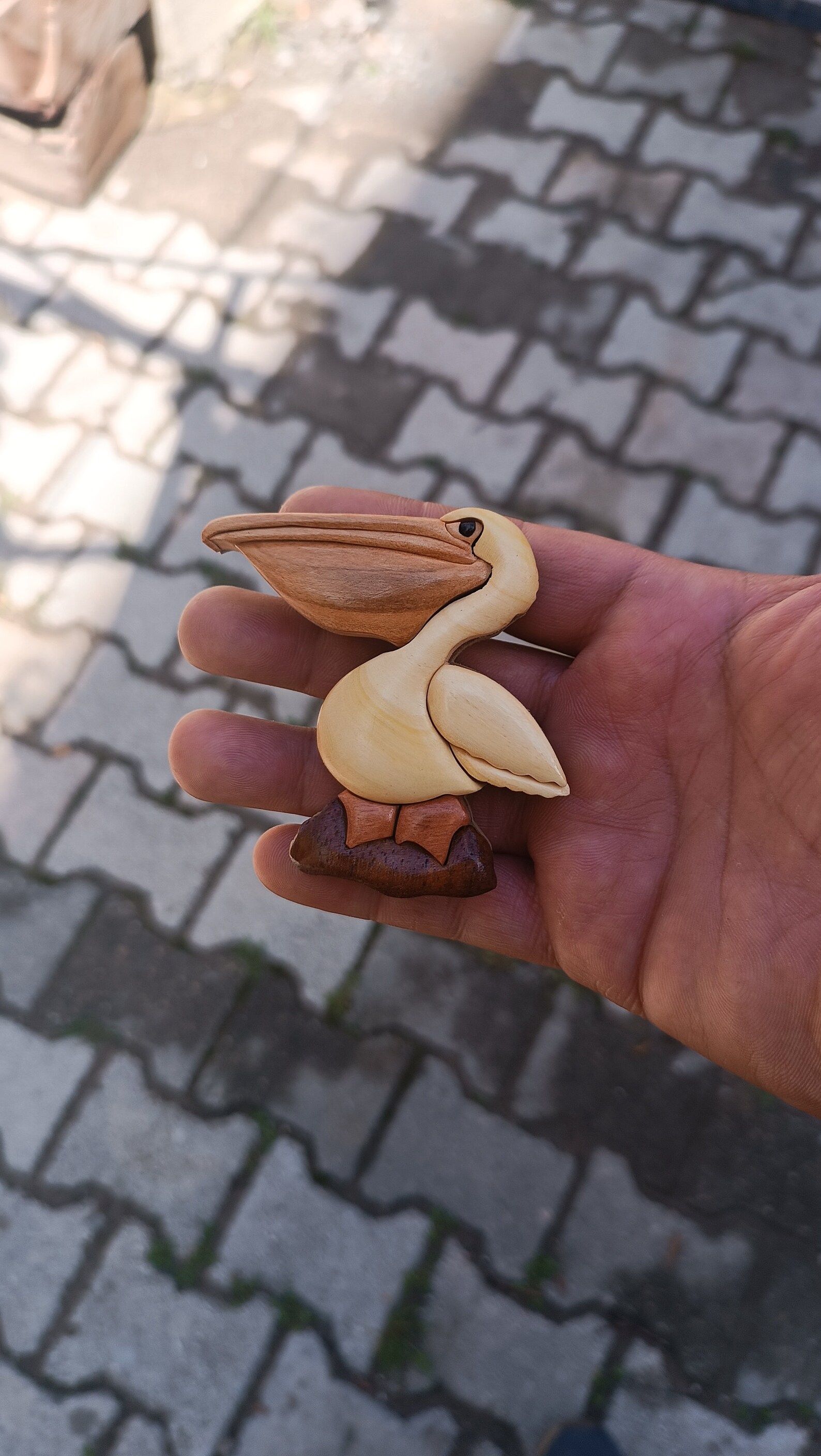 Handmade Intarsia Pelican Magnet, Wooden Animal Ornament - Etsy